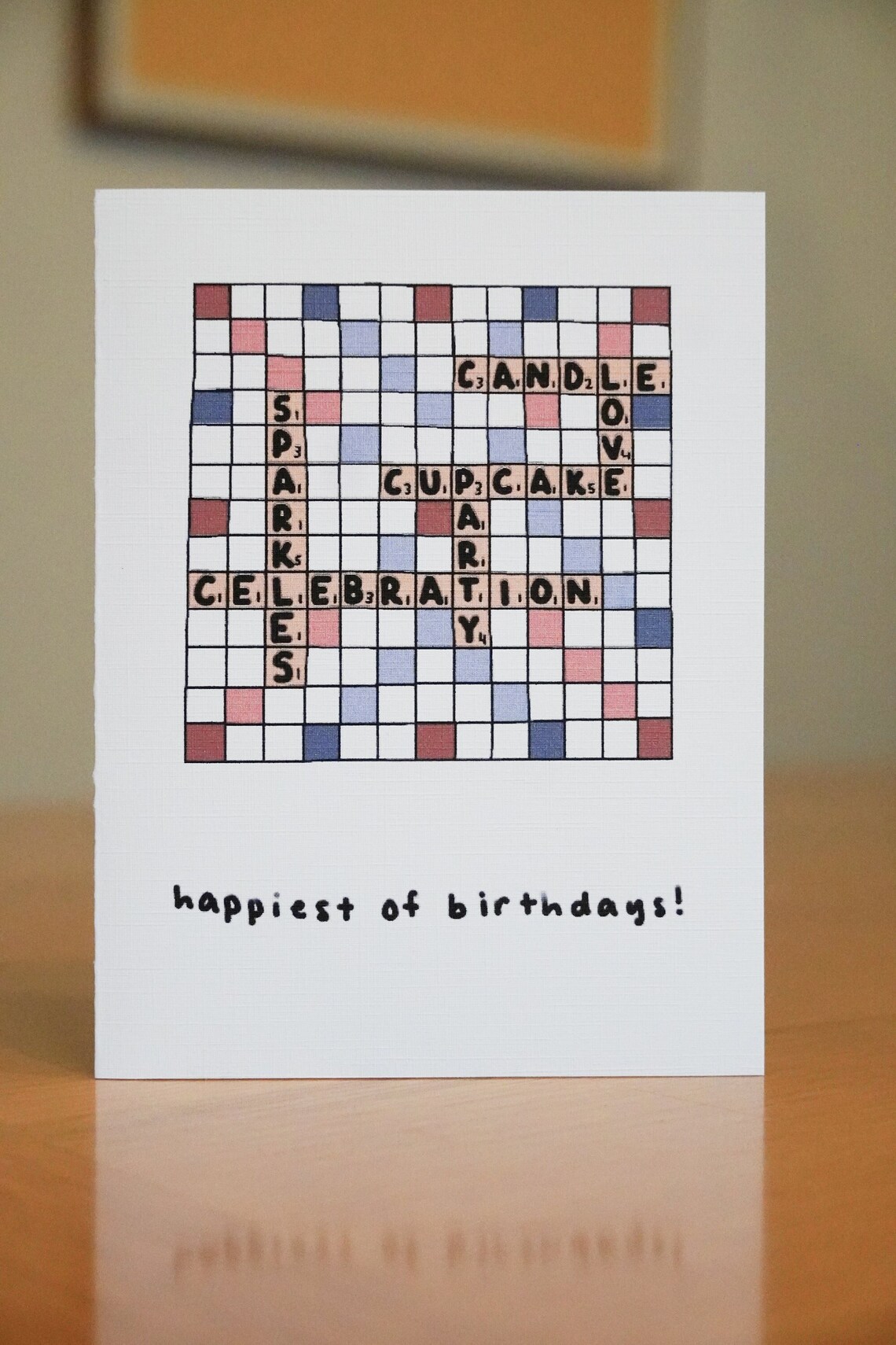Scrabble Birthday Card Word Game Scrabble Birthday Card - Etsy