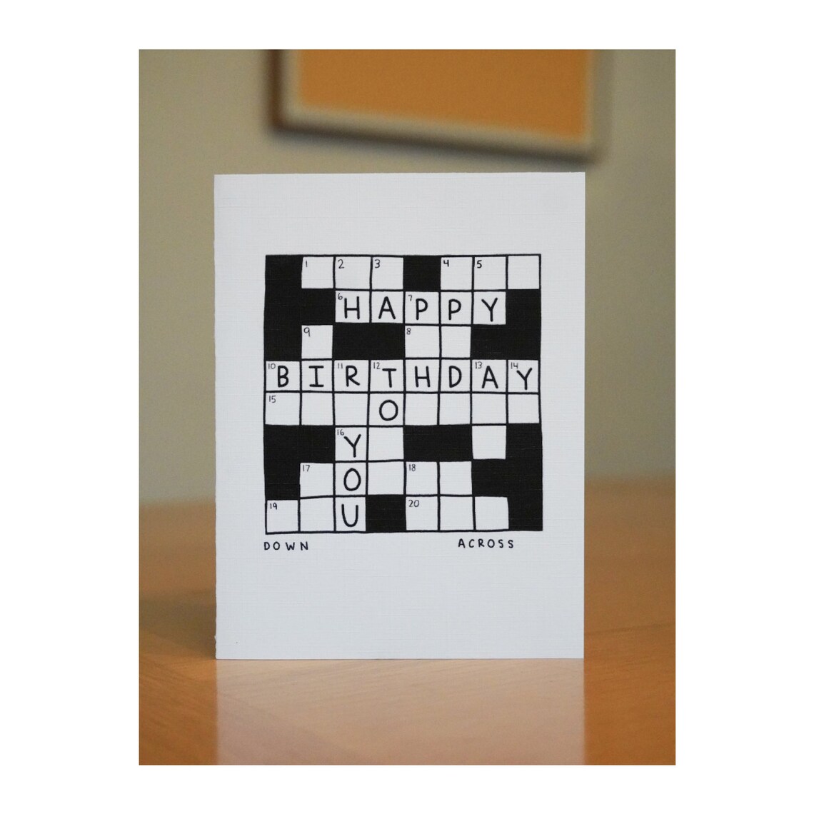 Crossword Birthday Card | Word Game | Crossword | Birthday Card ...
