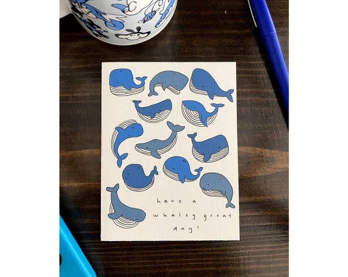 Have a Whaley Great Day | Well Wishes | Pun Card - Etsy