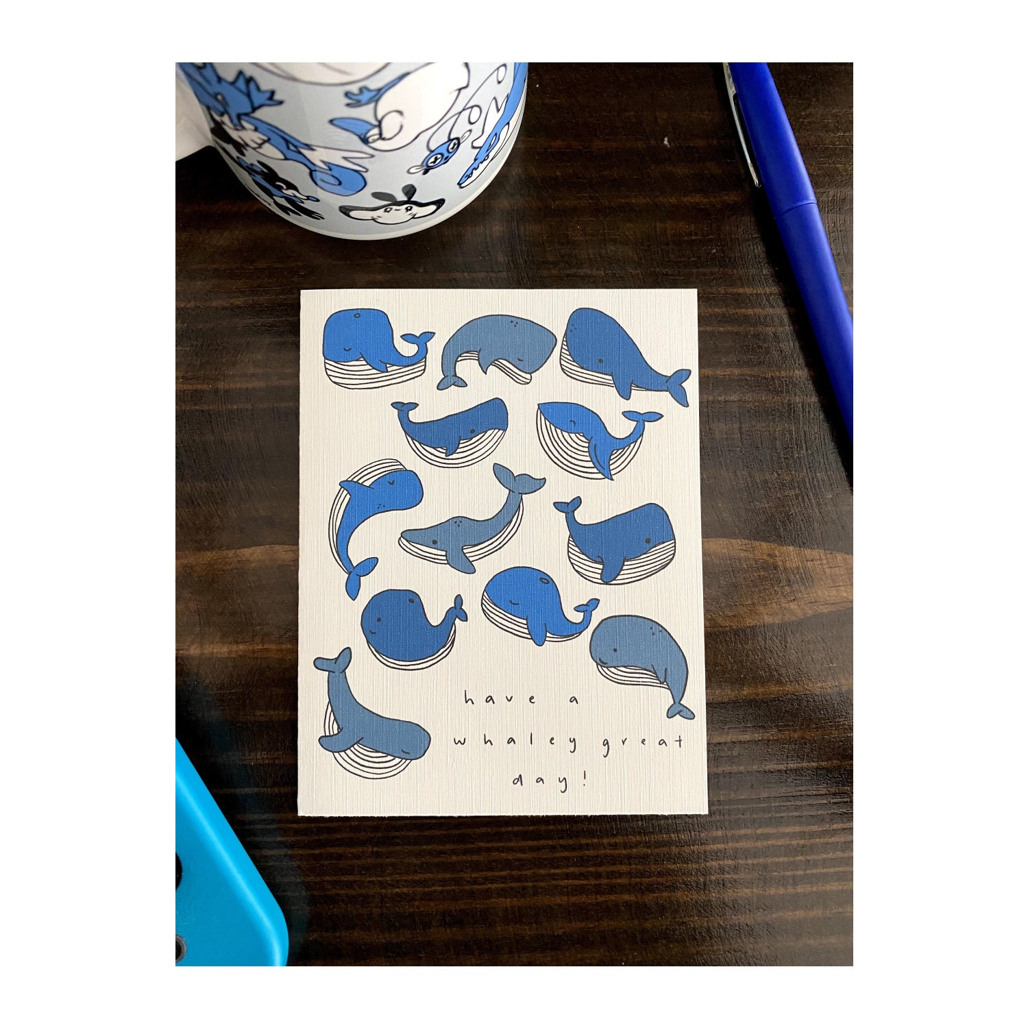 Have a Whaley Great Day Well Wishes Pun Card - Etsy