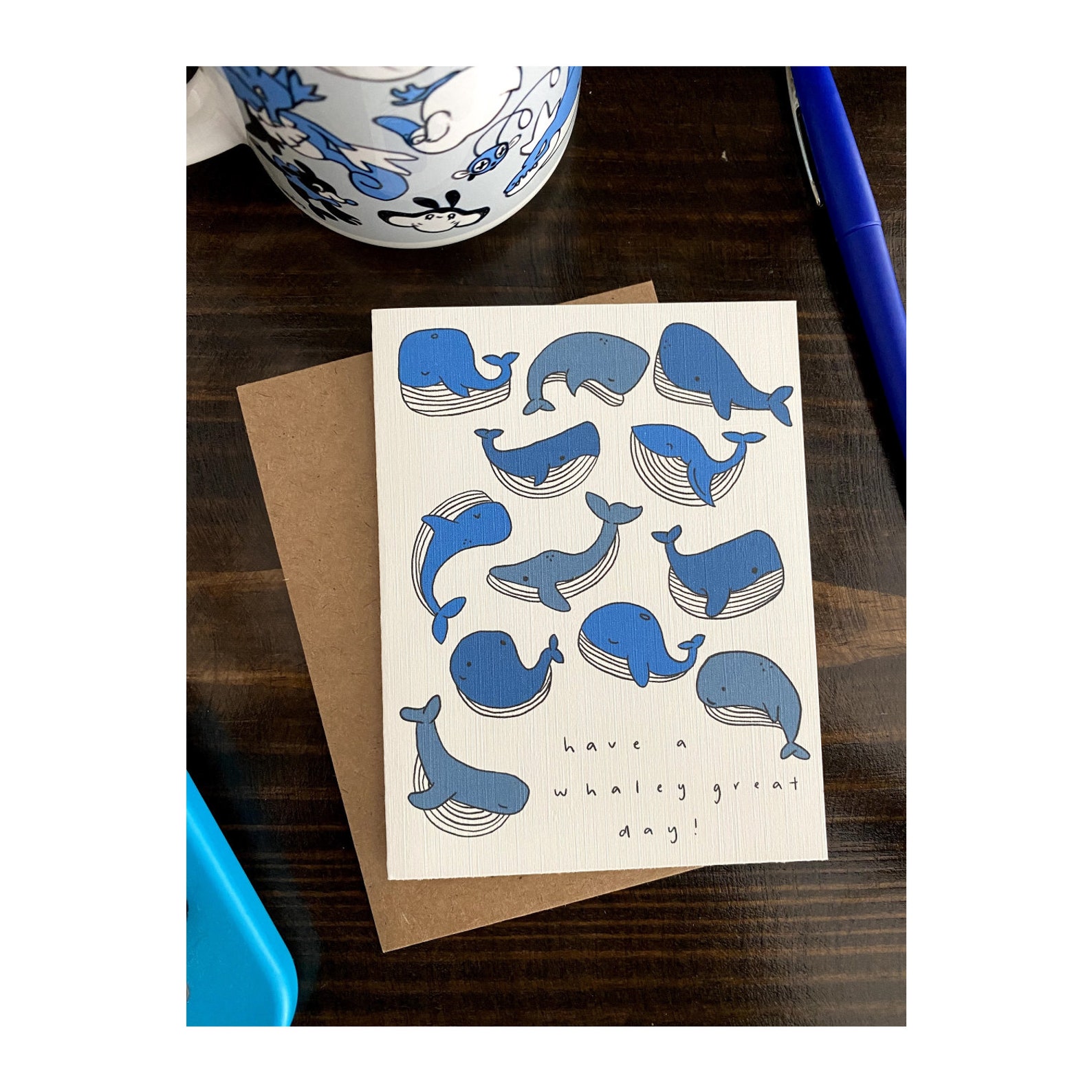 Have a Whaley Great Day Well Wishes Pun Card - Etsy