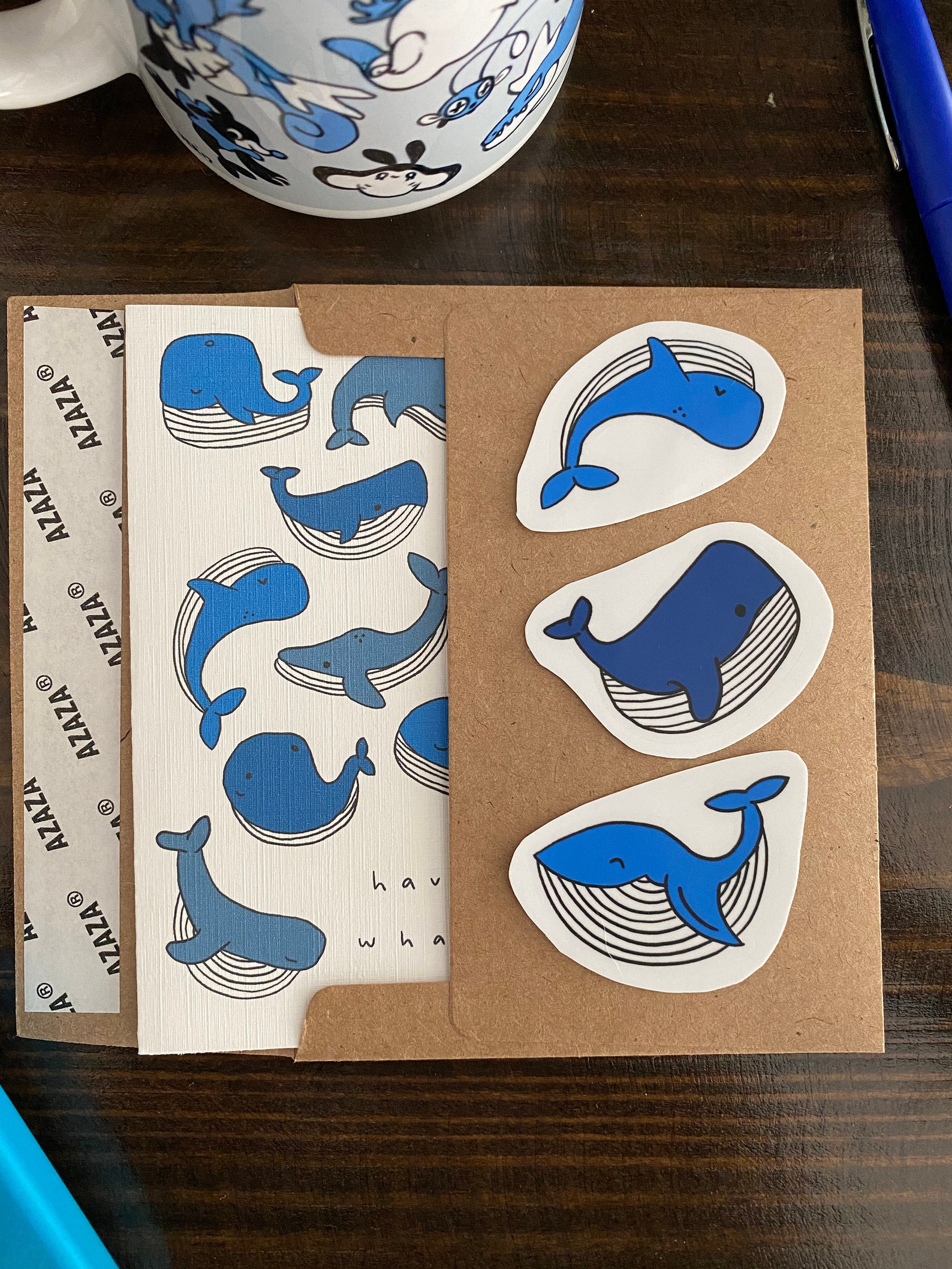 Have a Whaley Great Day Well Wishes Pun Card | Etsy