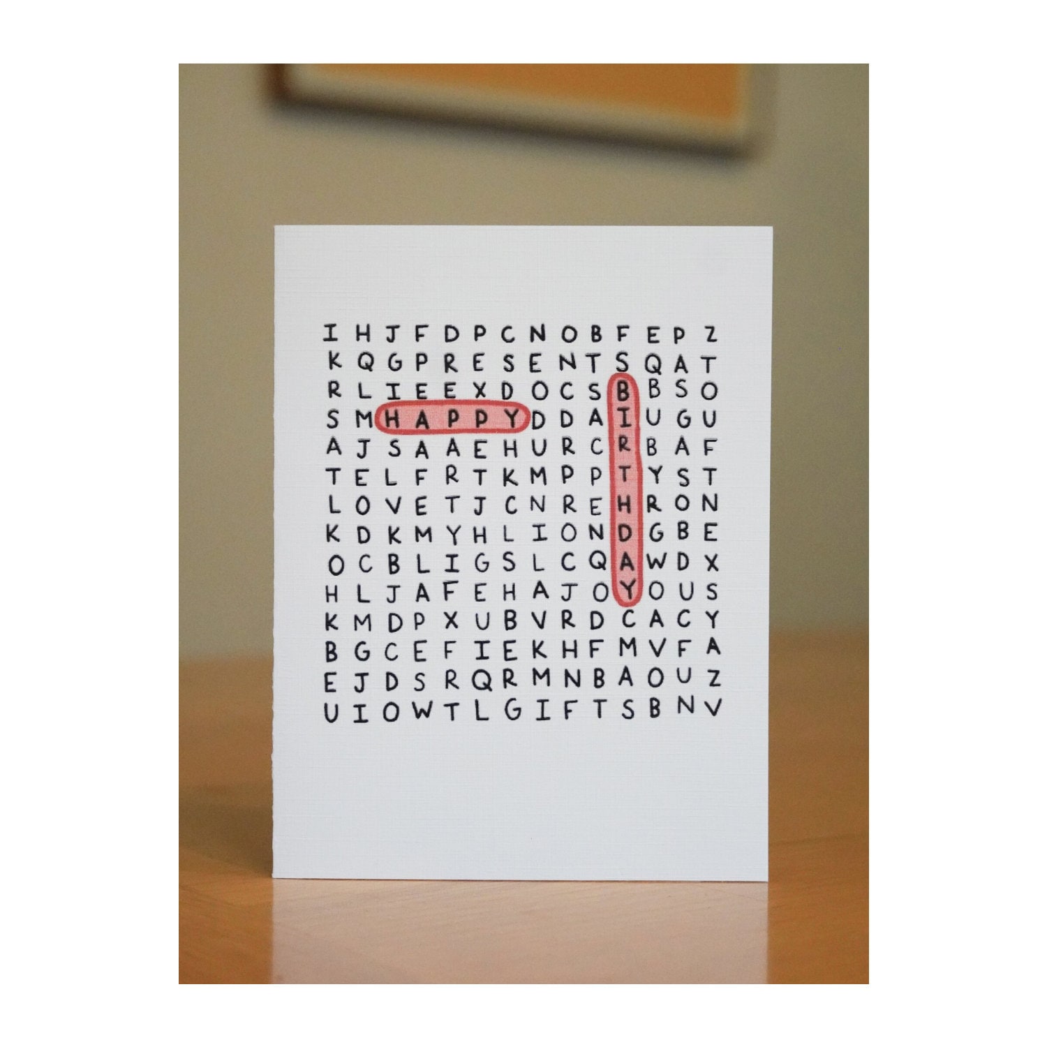 Word Search Birthday Card | Word Game | Word Search | Birthday Card ...