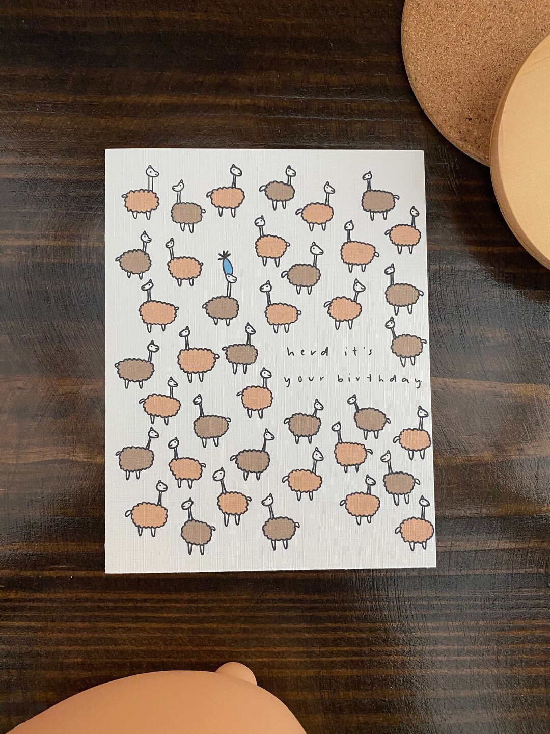 Herd It's Your Birthday Birthday Llama Pun Card - Etsy