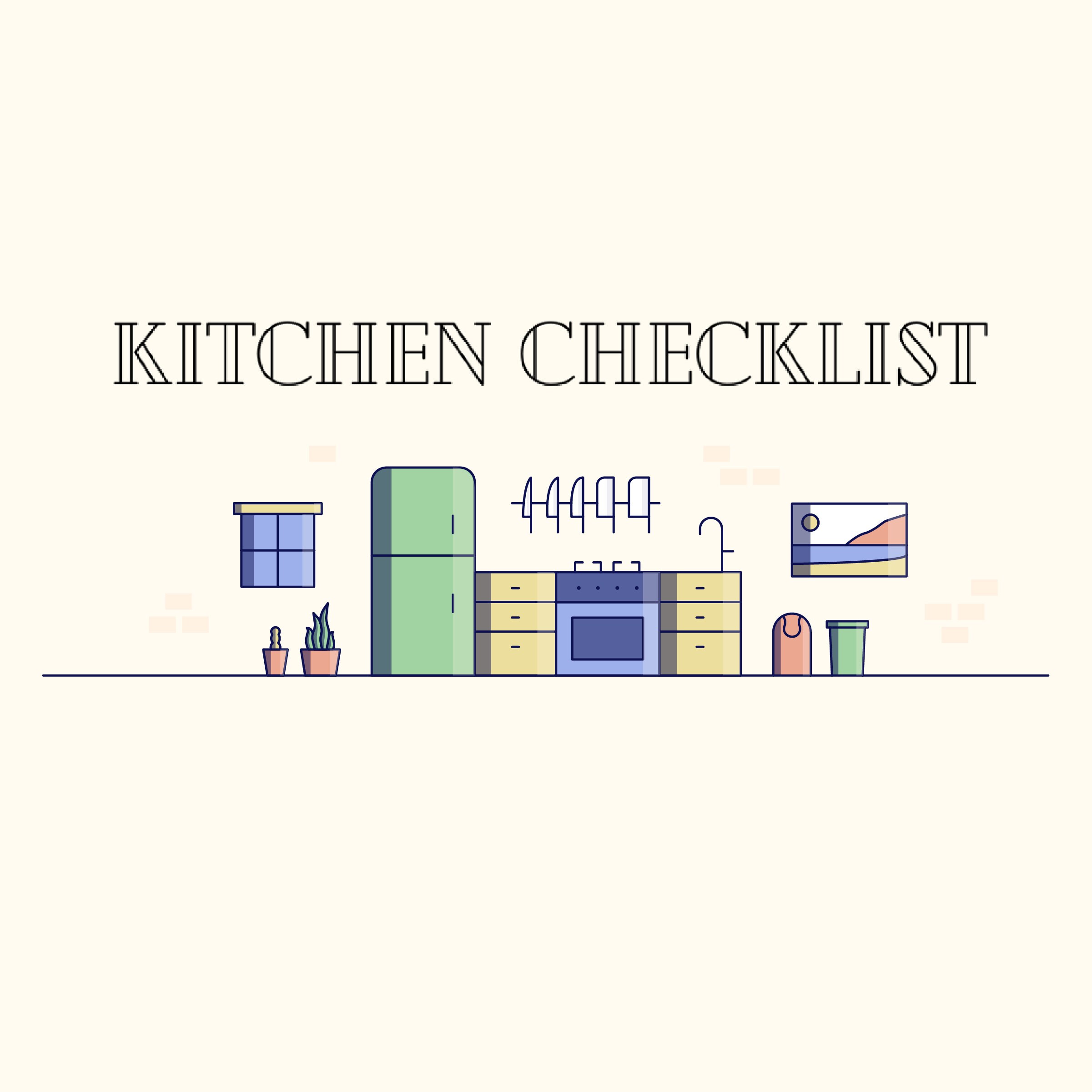 Editable Kitchen Cleaning Checklist Canva Template - Digital Download ...