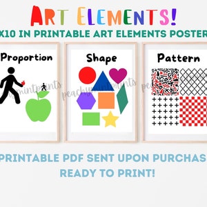 Art Elements and Principles of Design Minimalist Posters Printable ...