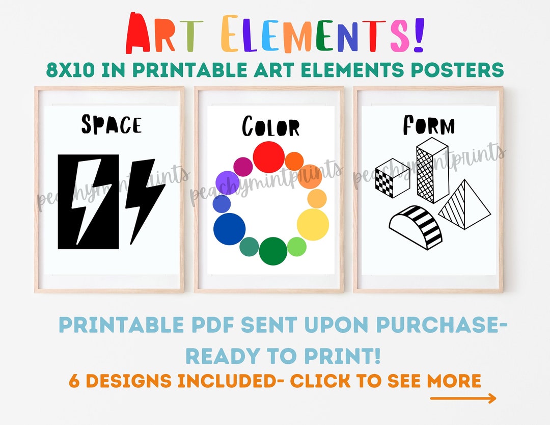 Art Elements Minimalist Posters Printable Digital Instant Download - Etsy