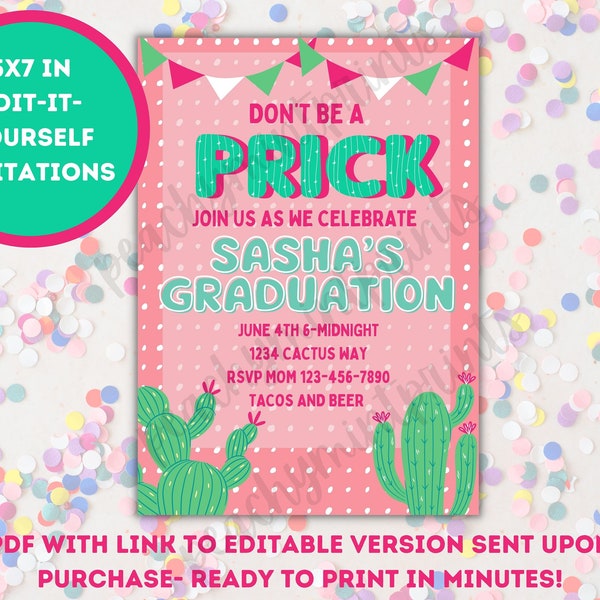 Funny Graduation Party Invitation - Etsy