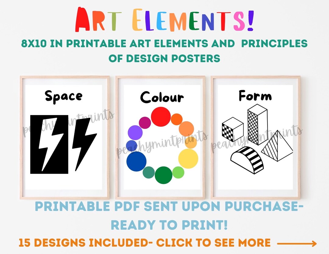 Art Elements and Principles of Design Minimalist Posters Printable ...