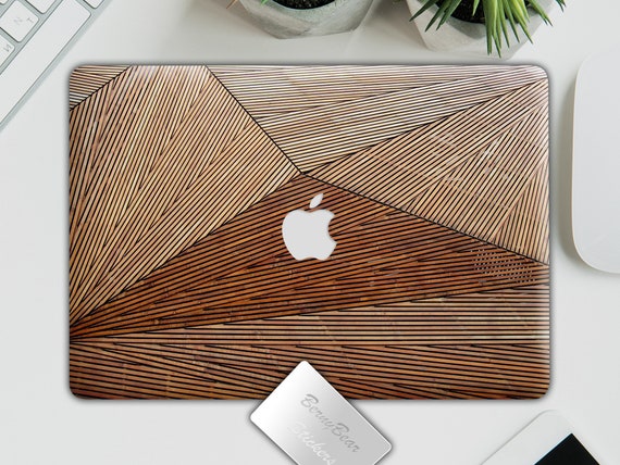 Electronics & Accessories Geometric pattern wood texture laptop skin ...
