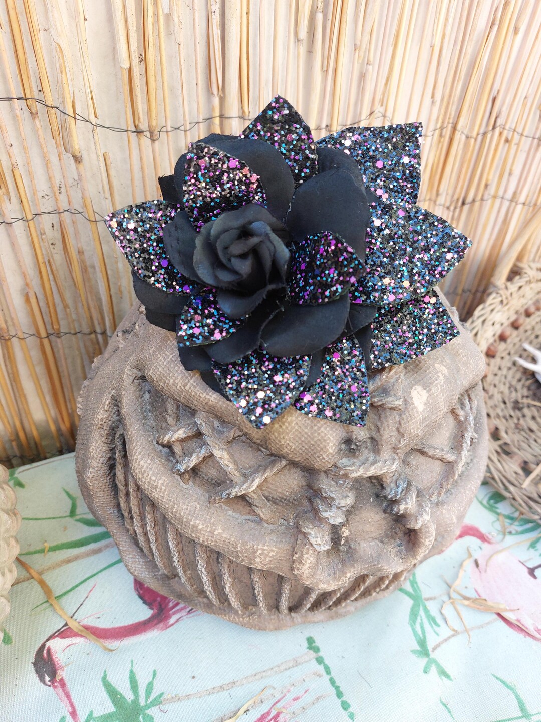 The Maleficent Rose Hair Flower , Dark Flower Hair Clip, Flower With ...