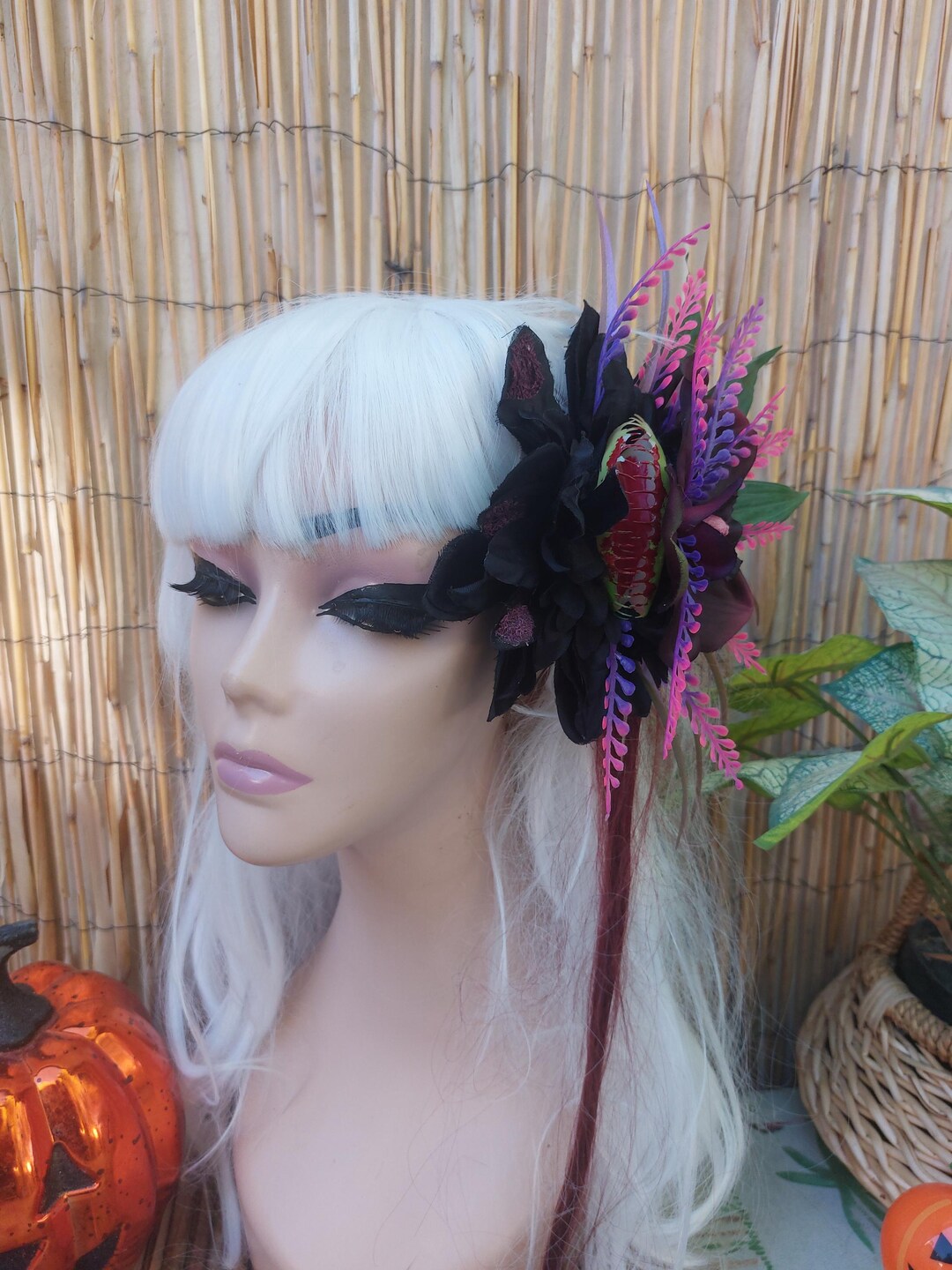 Spooky Venus Flytrap Hair Flower , Exotic Carnivorous Plant, Tiki ...