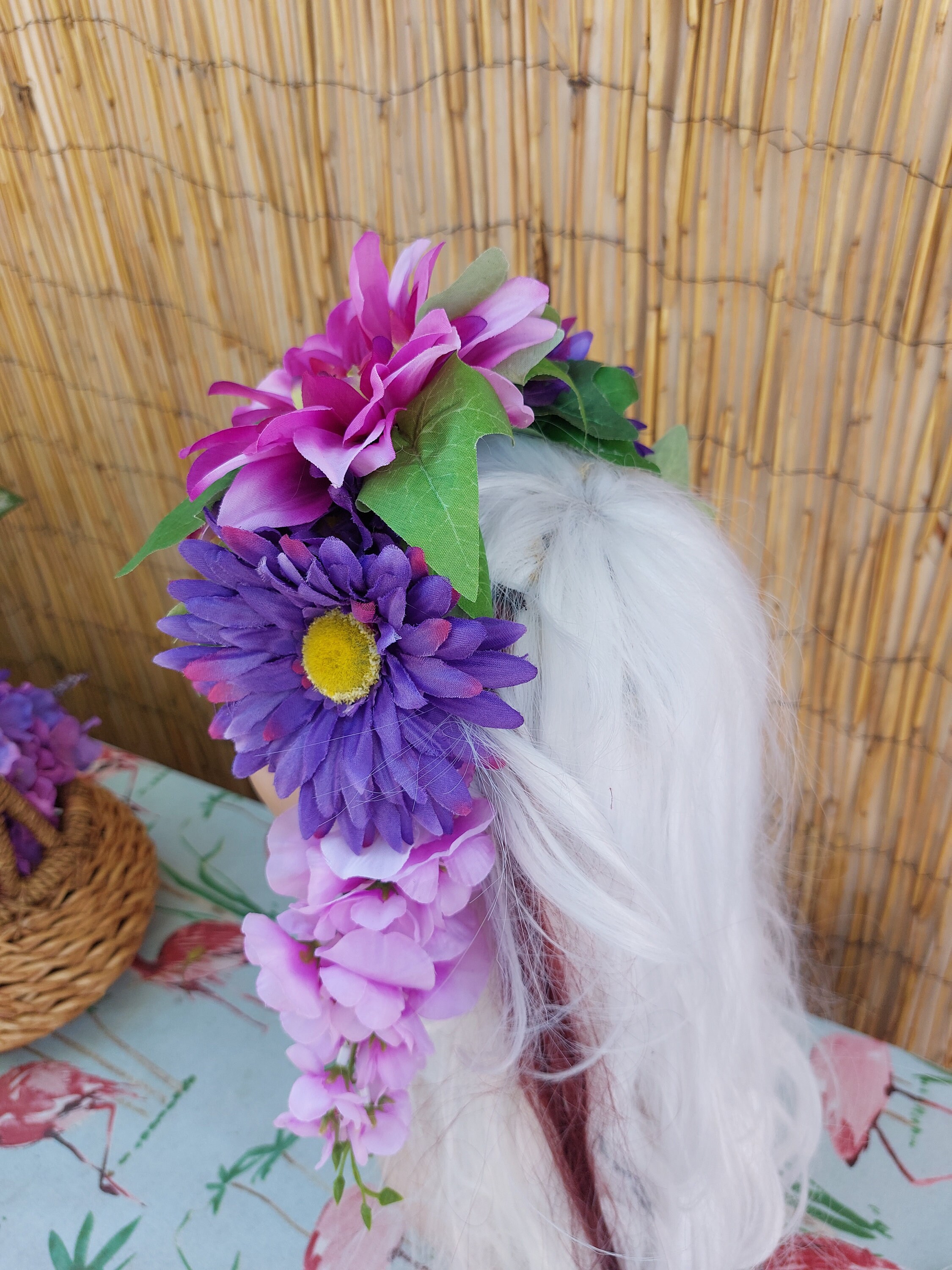Floral Headpiece, Flower Wreath Crown, Flower Tiara, Hippie, Bohemian ...