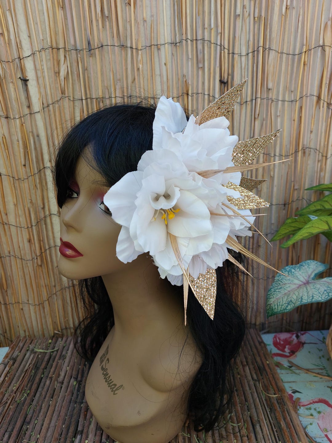 Tropical Tiki Hair Flower, Tiki Oasis, Hula Girl Flower Hair Clip ...