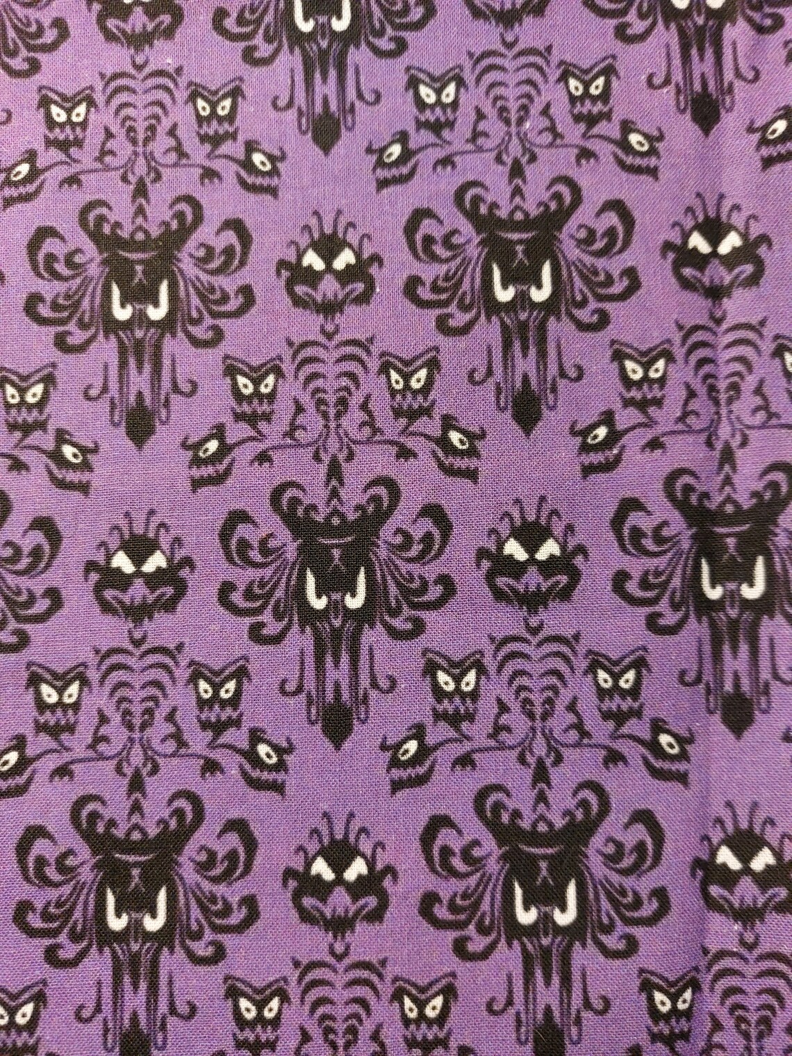 The Haunted Mansion Wallpaper Pattern Disney Adult Face Mask, SAME DAY ...