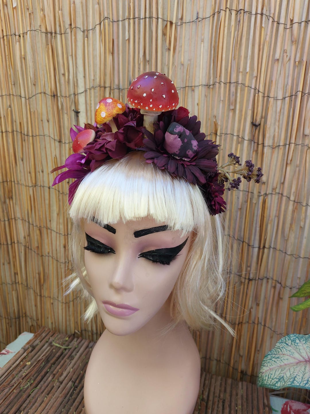 Mushrooms Flower Crown Headband, Wood Fairy Headdress, Cottage Core ...