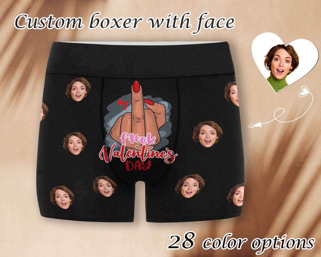 Custom Men Boxer Briefs for Boyfriend Your Face on Boxers - Etsy