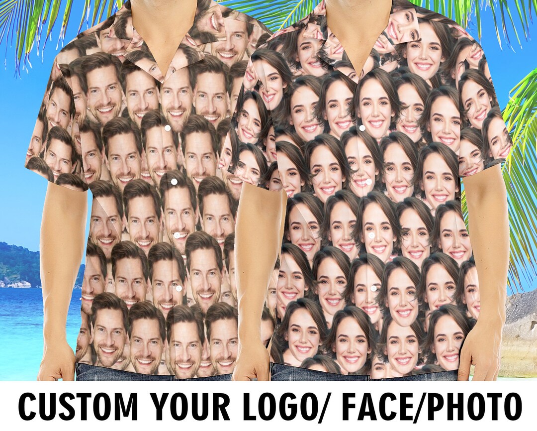 Custom Face Hawaii Shirt for Men Personalized Multiface Men Shirt All ...