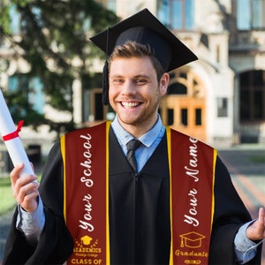 Graduation Stole Custom Graduation Sash Class of 2024 Personalized Grad ...