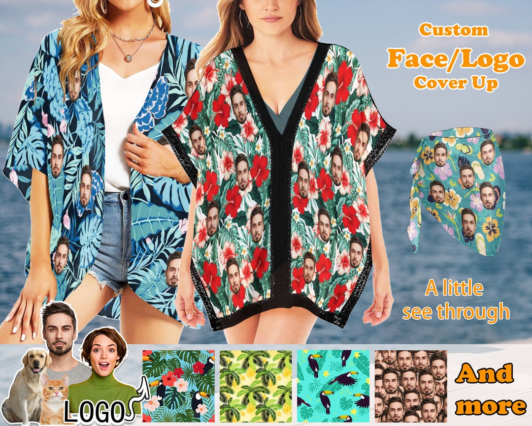 Custom Beach Cover up for Women Swimsuit Cover up Personalized Beach ...