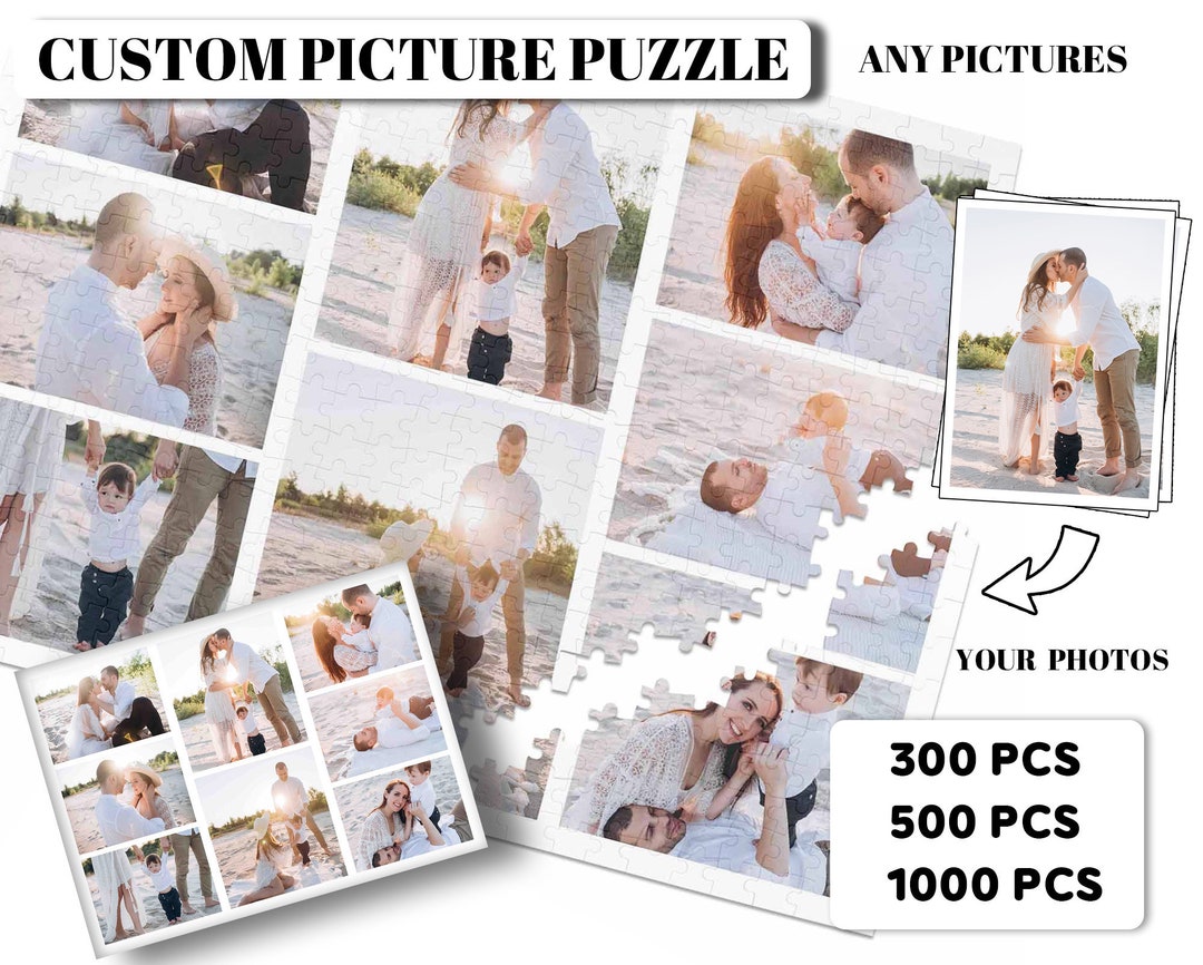 Custom Photo Collage Puzzle Personalized 300-500-1000 Pieces Wooden ...