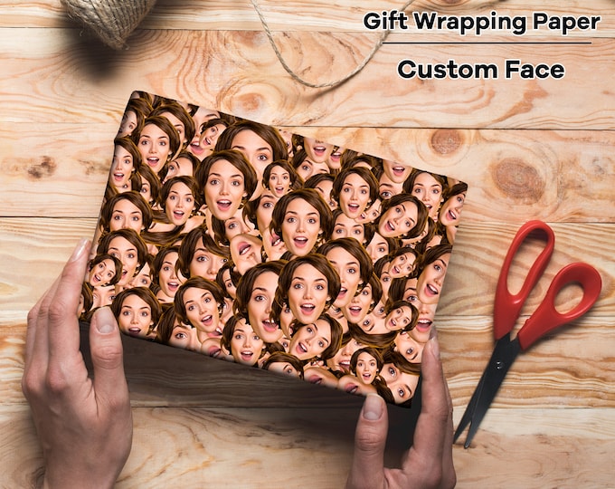 Funny Face Wrapping Paper Custom Photo Wrapping Paper Sheets ...