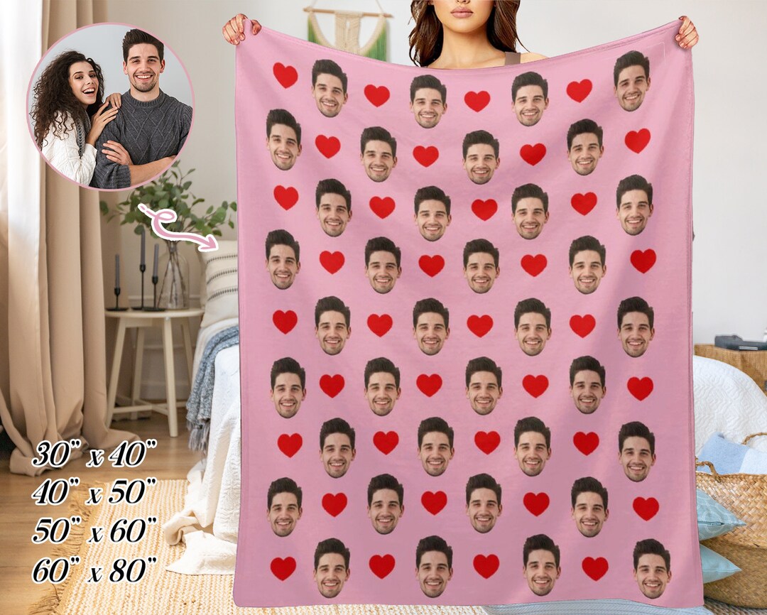 Personalized Gift Blanket Custom Face Blanket Picture Blanket Blanket ...
