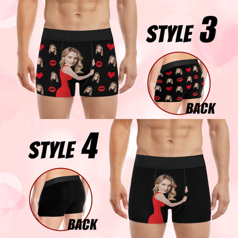 Personalized Men's Boxer Briefs, Custom Photo Underwear, Anniversary ...
