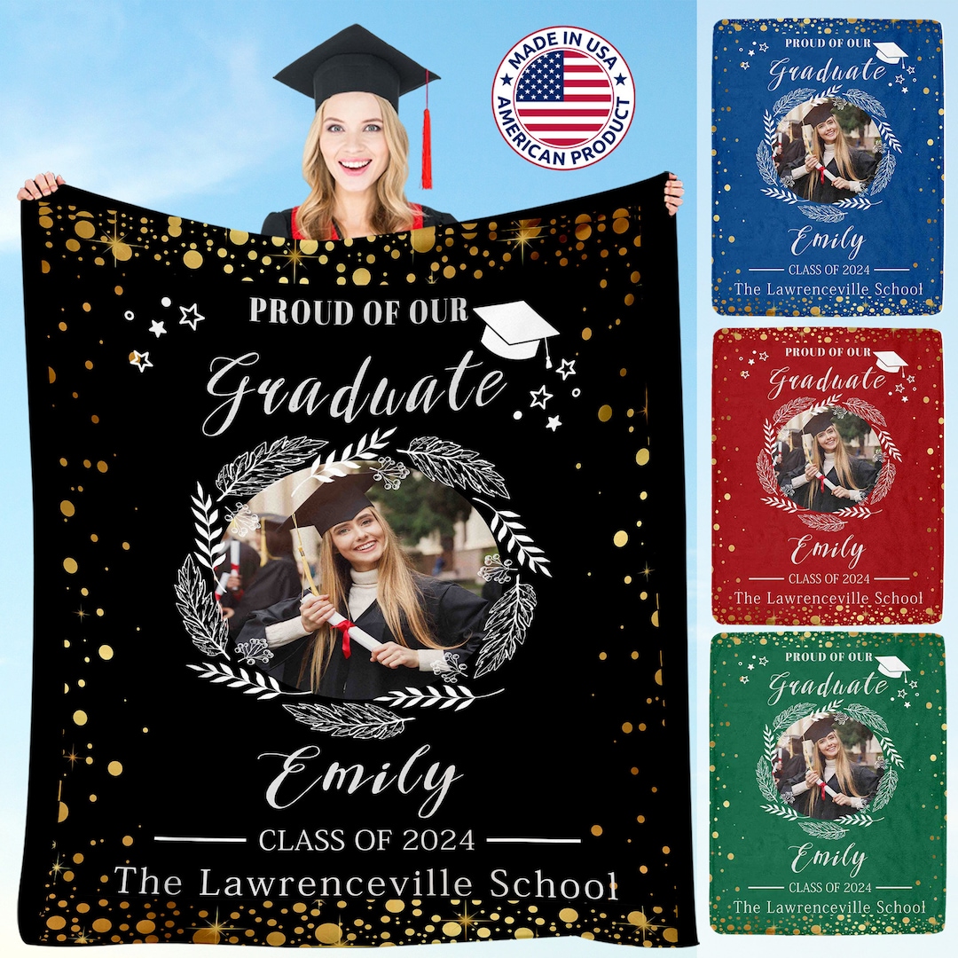 Graduation Blanket Personalized Grad Blanket With Name Class of 2025 ...