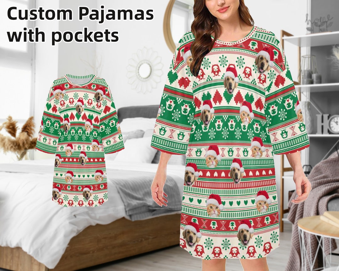 Custom Pajama Tee for Women Personalized Photo Pajama Shirt - Etsy