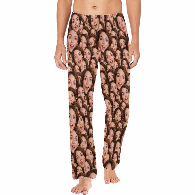Custom Face Pajama Pants Funny Photo Women Men Pjs Pants - Etsy