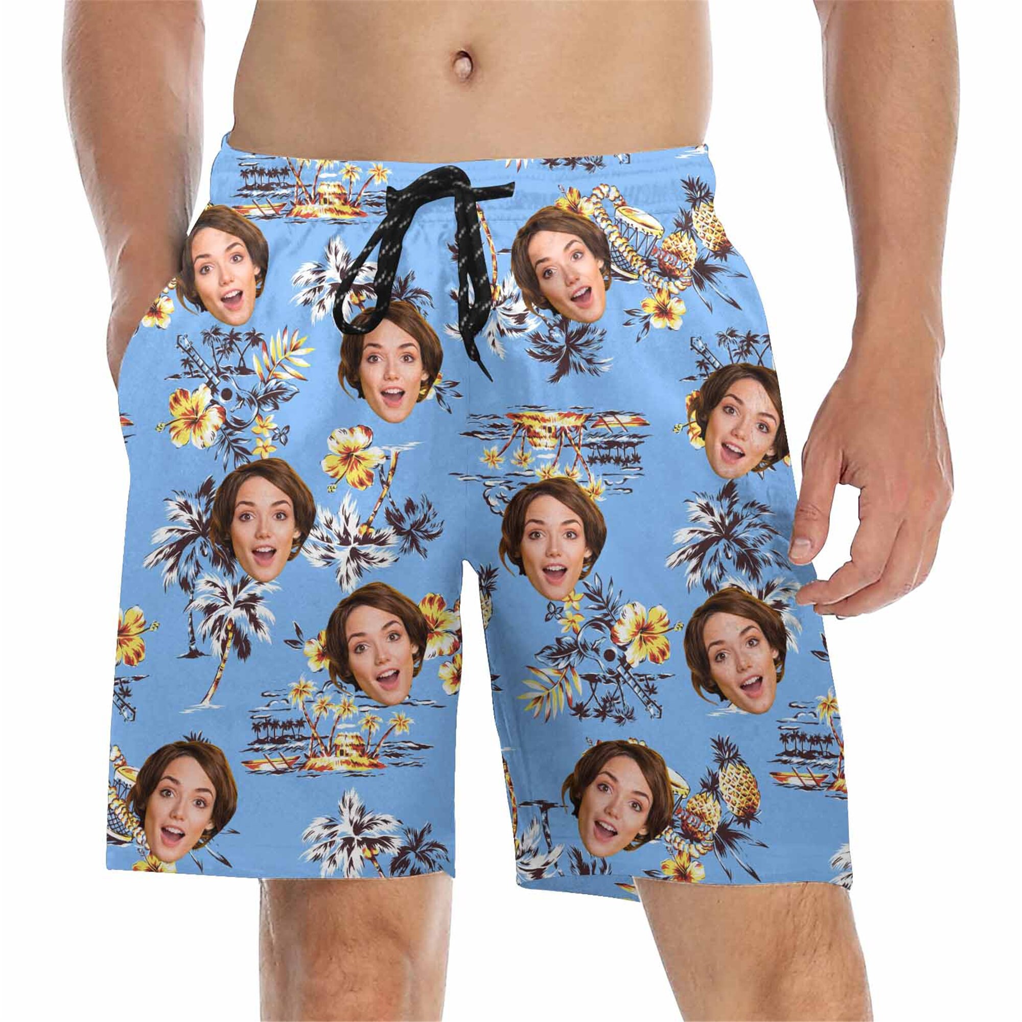 Custom Face Men Swimwear Personalized Men Bathing Suit Face on | Etsy