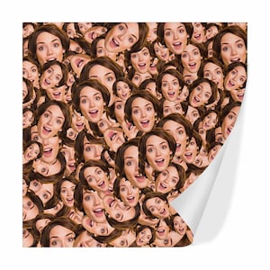 Funny Face Wrapping Paper Custom Photo Wrapping Paper Sheets ...