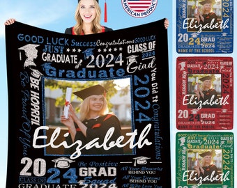 Personalized Graduation Blanket Graduation Gift Graduation Blanket ...