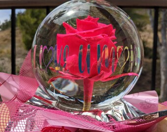 Forever Rose in Water, Globe Water Rose Globe - Etsy