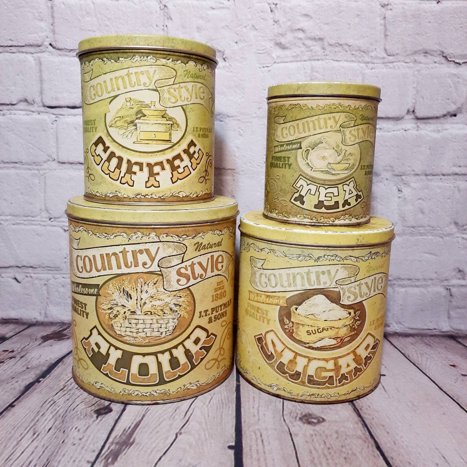 Tin Canister Set for sale | Only 4 left at -60%
