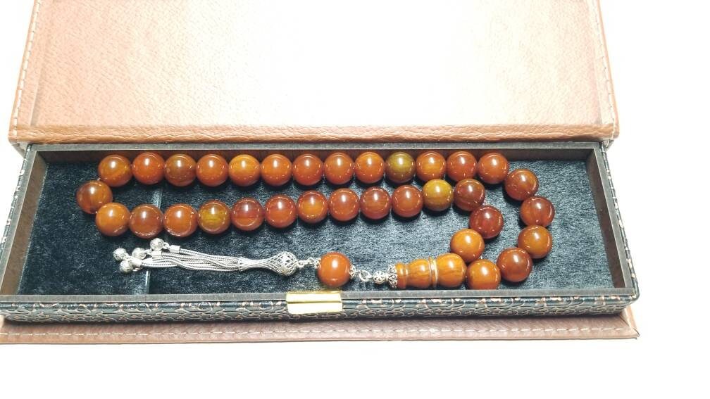 Tesbih Ottoman Style With Silver Tassel, Muslim Rosary, Tasbeeh Gift ...