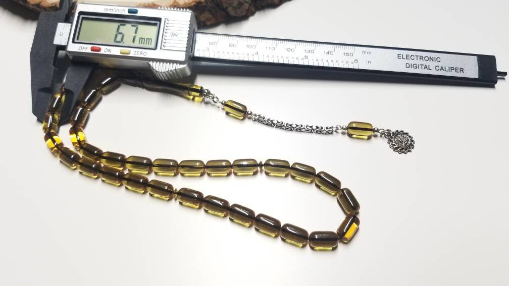 Turkish Bakelite Prayer, Beads Tasbeeh With Silver Tassel, Tasbih Gift ...