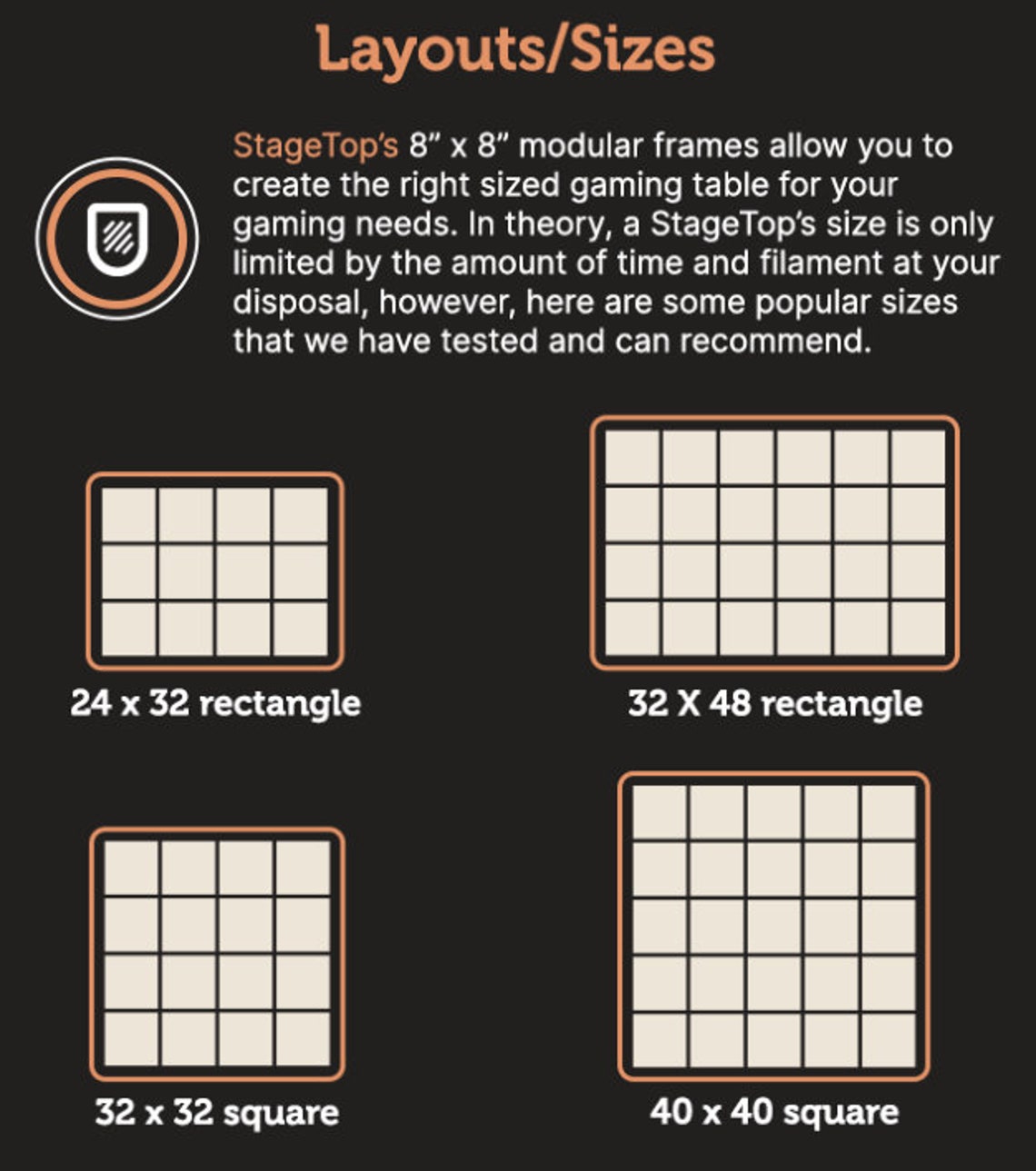 Stagetop Lite Modular Board Game Table Gaming Topper Dnd - Etsy