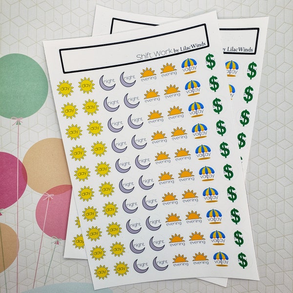 Shift Schedule Stickers - Etsy