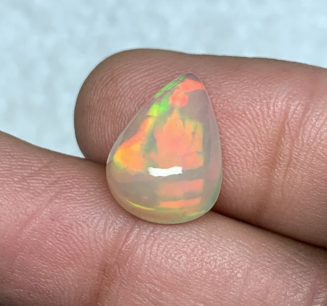 5.55 Cts.stunning Multy Flashy Honeycomb Pattern Welo Opal 12x16x7.5 MM ...