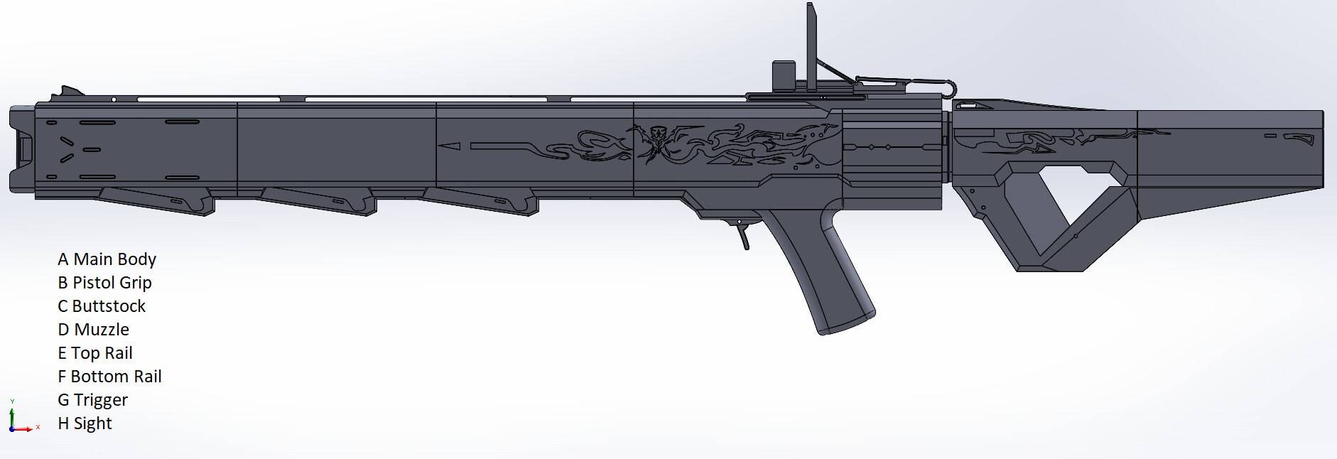 Arknights Fiammetta's Main Gun STL Files - Etsy