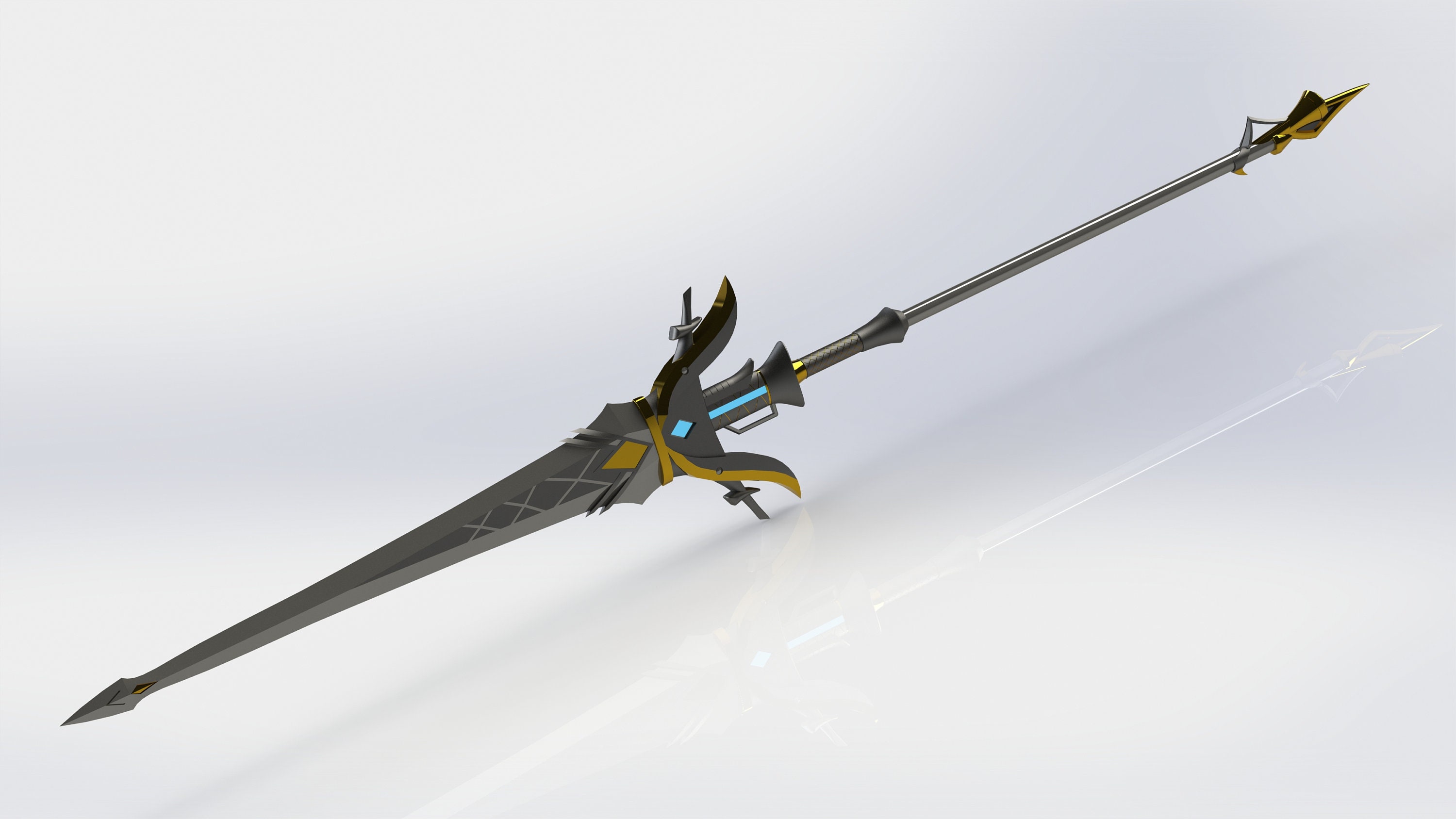 Arknights Nearl the Radiant Knight's Swordstaff STL Files - Etsy
