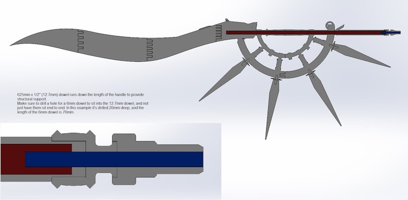 Arknights Thorns' Sword STL Files - Etsy