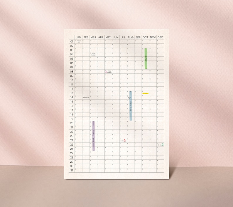 Forever Wall Calendar / Printable Planner Calendar / Modern - Etsy