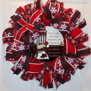 Christmas in Heaven Wreath, Front Door Winter Wreath, Christmas Wreath ...