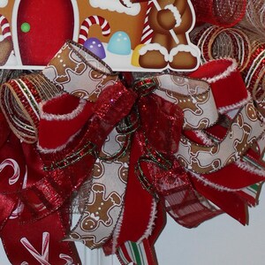 Christmas Wreath, Gingerbread Wreath, Deco Mesh Wreath, Gingerbread ...