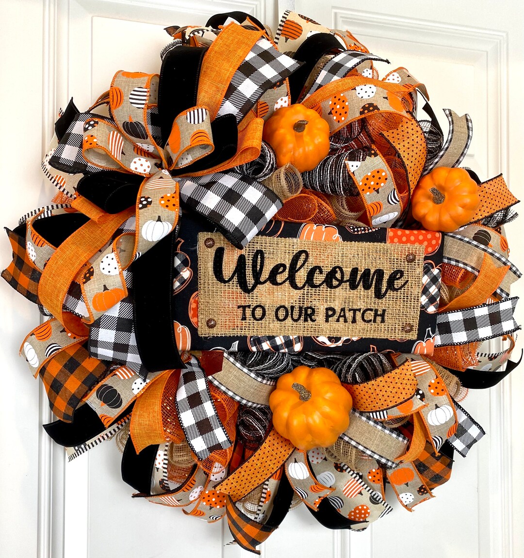 Halloween Decor, Pumpkin, Fall Wreath, Autumn, Home Decor - Etsy