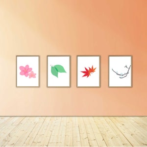 Four Seasons Art Printable Wall Art Spring Summer Autumn | Etsy