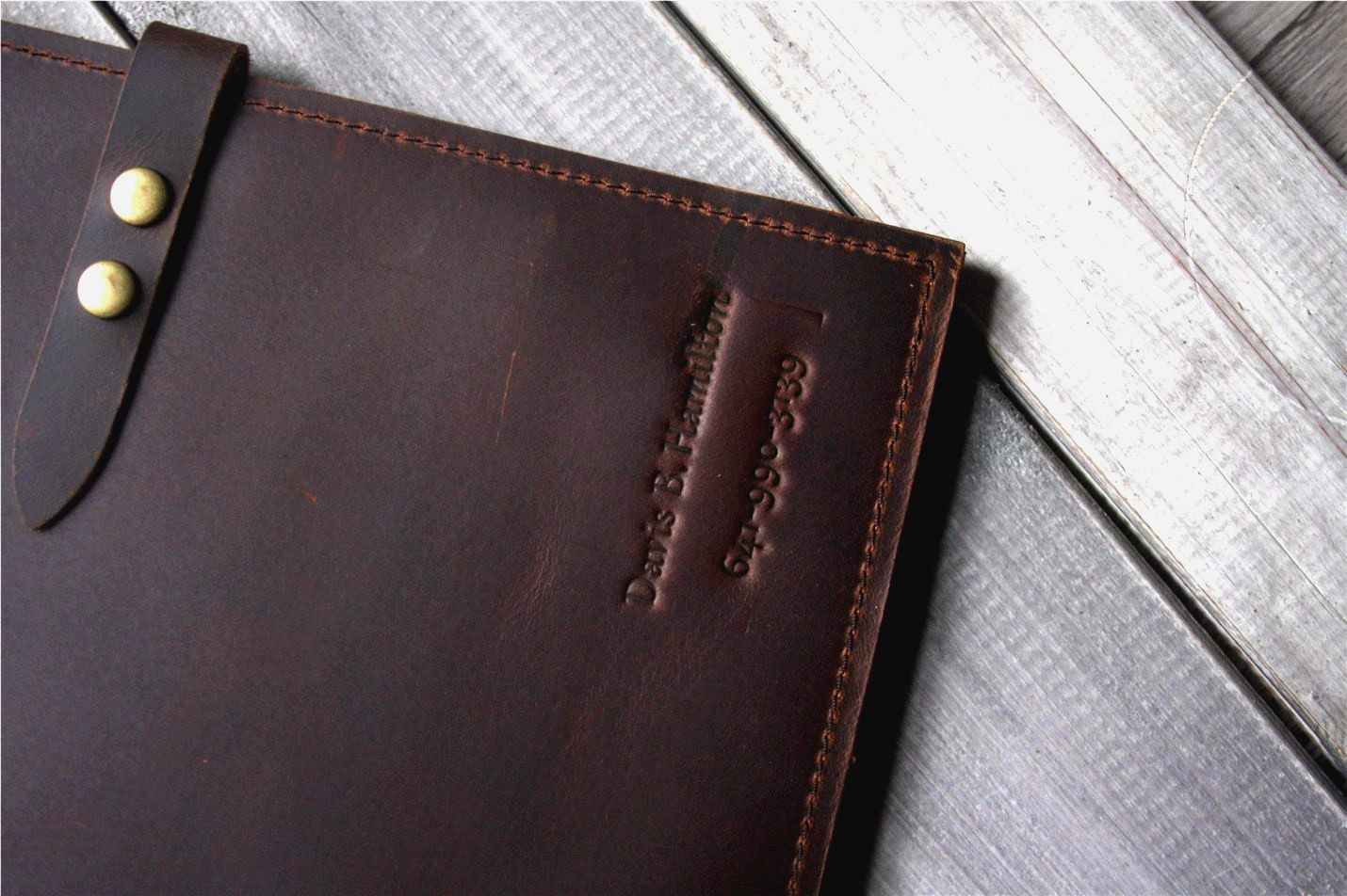 Leather Portfolio Folder for Men Personalized Leather - Etsy